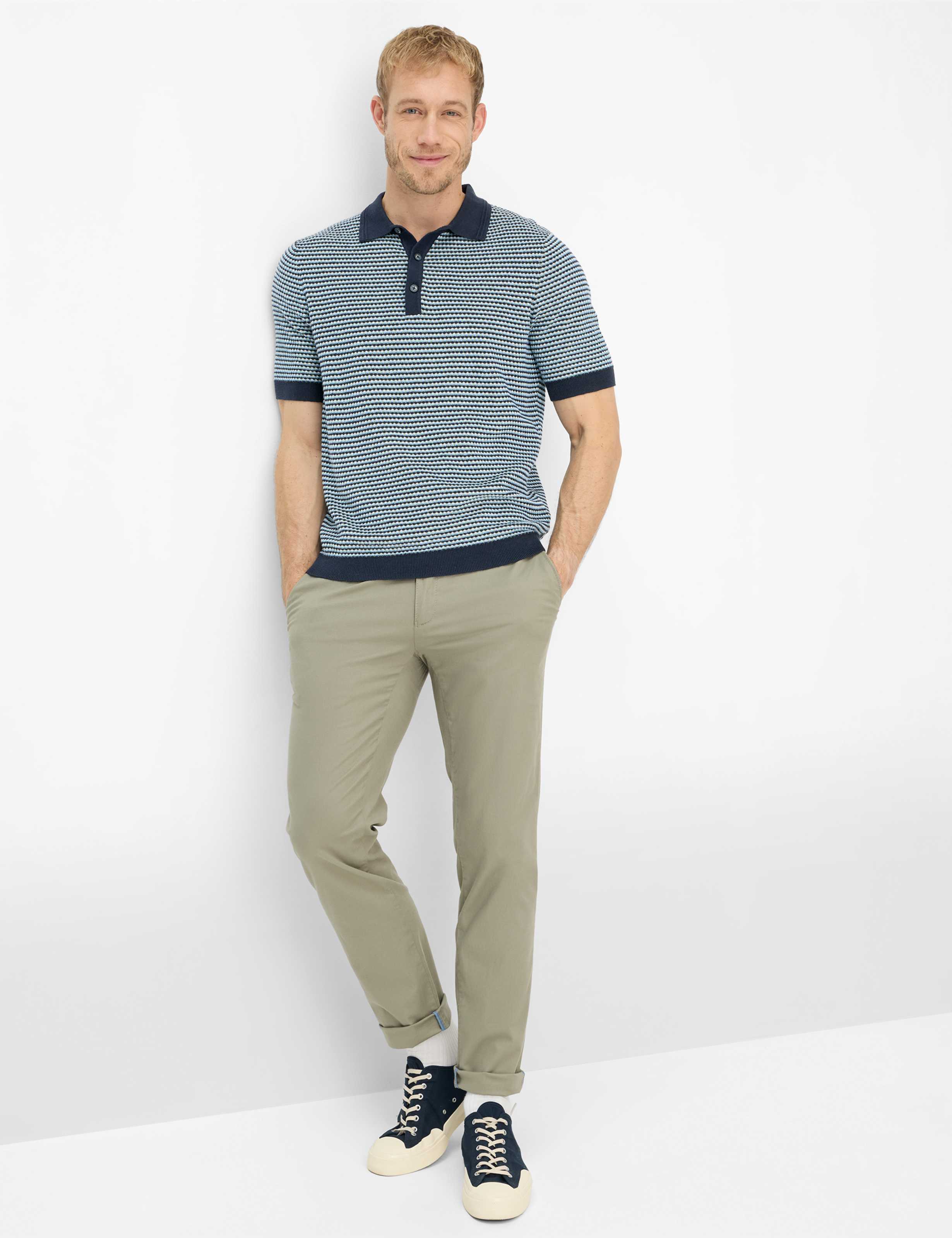 Herrenmode Pullover Style PASCAL Dunkelblau bei Brax!