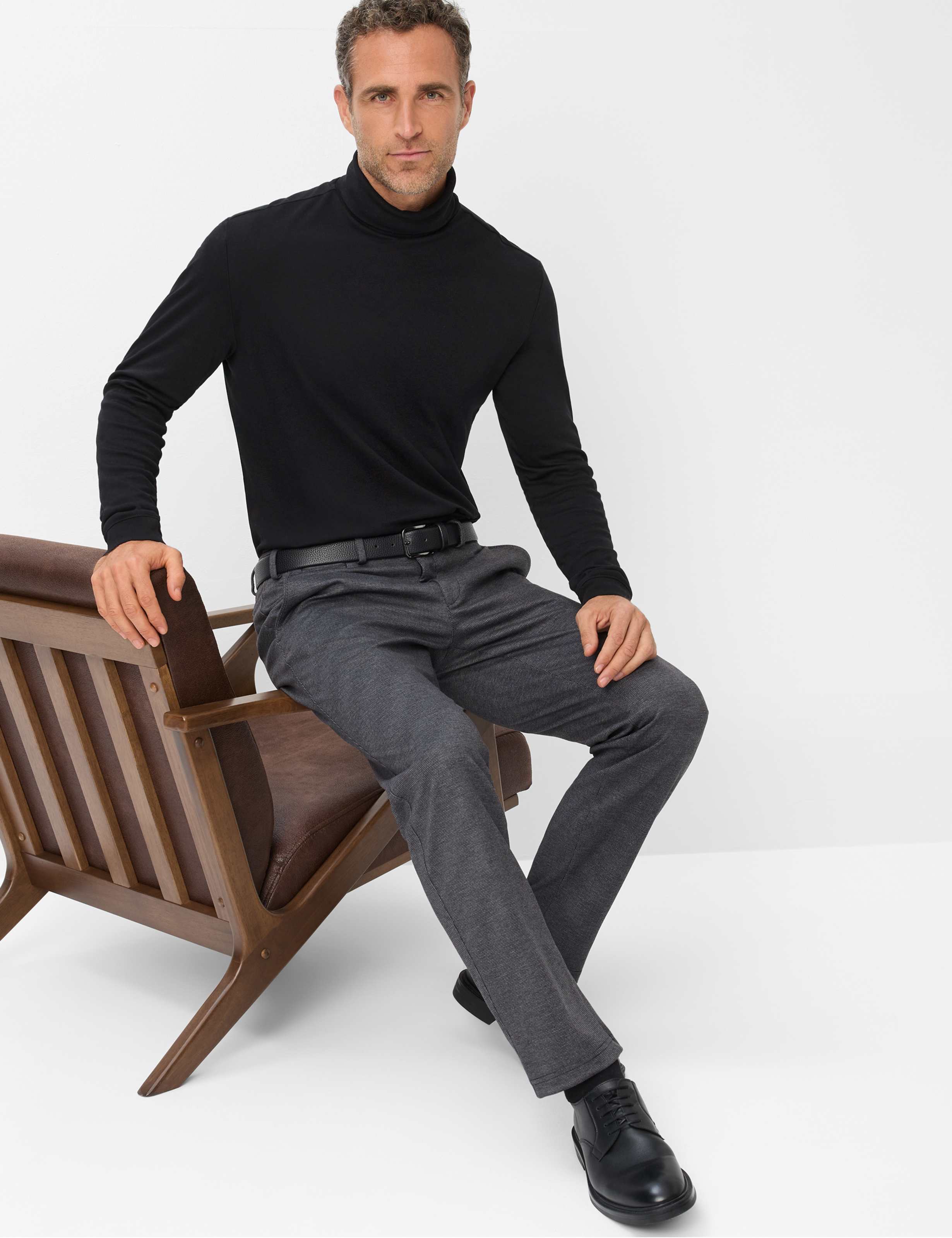 Herrenmode Hosen | Chinos Style JOE Grau Regular Fit